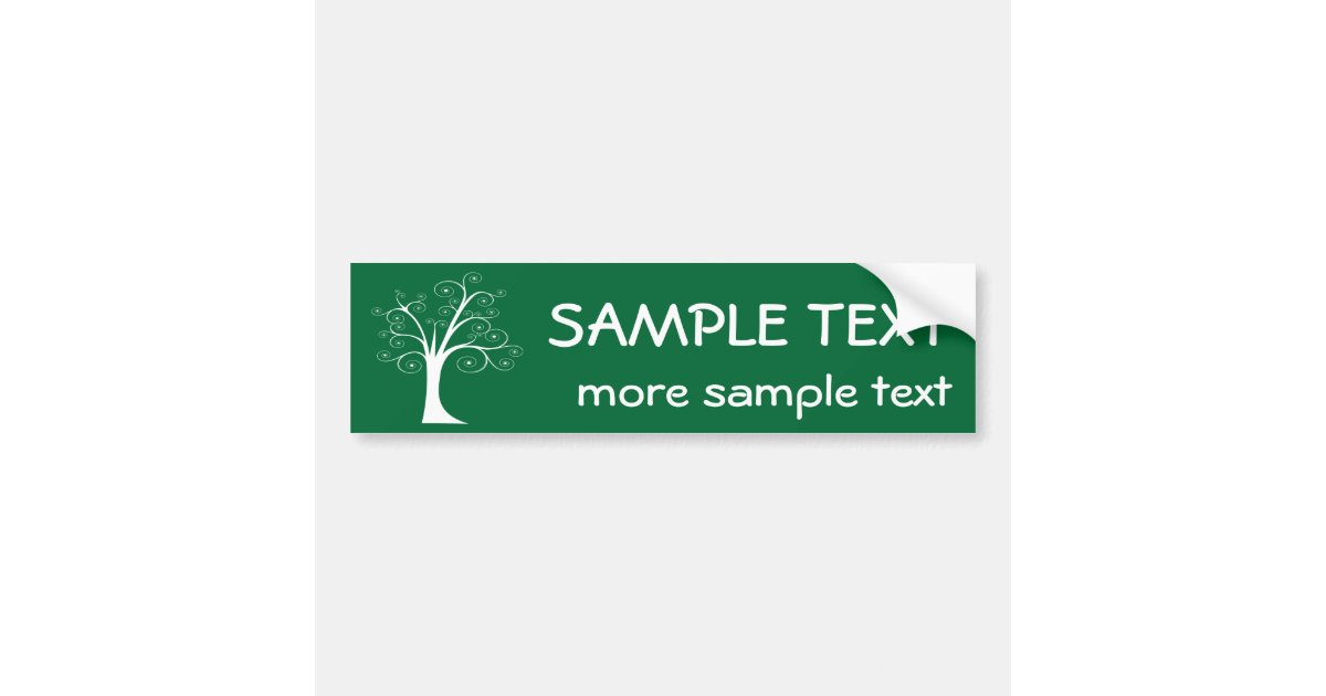 White Abstract Tree Bumper Sticker | Zazzle