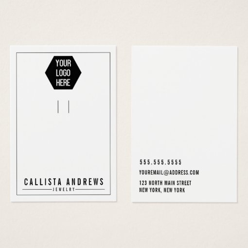 White Add Your Logo Multiple Keychain Display Card | Zazzle