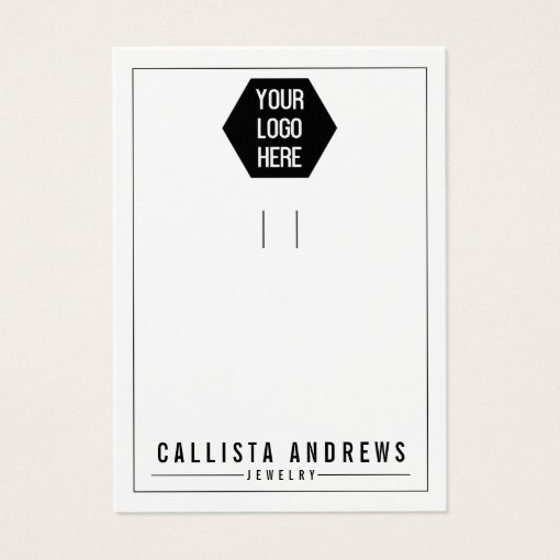 White Add Your Logo Multiple Keychain Display Card | Zazzle