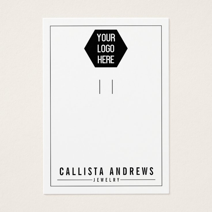 White Add Your Logo Multiple Keychain Display Card | Zazzle