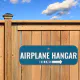 White Airplane Hangar & Arrow,Aviation blue custom Metal Sign | Zazzle