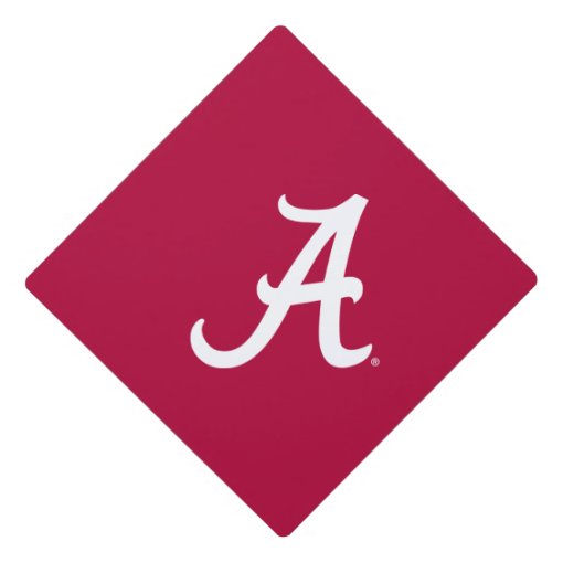 White Alabama A Graduation Cap Topper | Zazzle