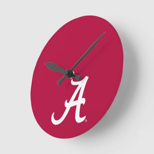 White Alabama A Round Clock | Zazzle