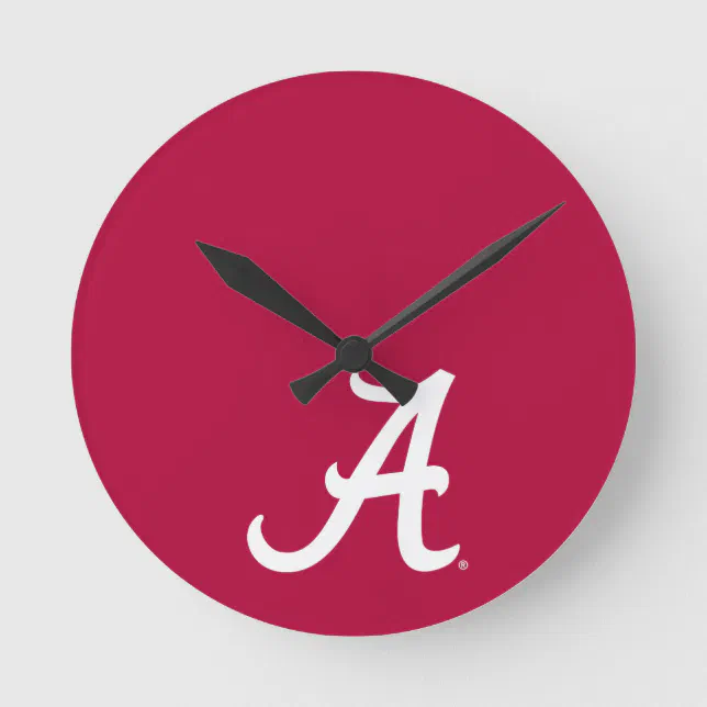 White Alabama A Round Clock | Zazzle
