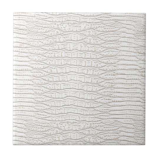 WHITE ALLIGATOR SKIN DESIGN. CERAMIC TILE | Zazzle.com