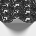 White and black art-deco pattern wrapping paper | Zazzle
