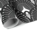 White and black art-deco pattern wrapping paper | Zazzle