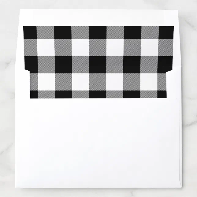 White and Black Buffalo Check Liner | Zazzle