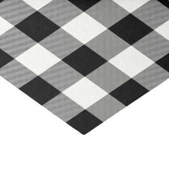 White and Black Buffalo Check Plaid - Tissue Paper | Zazzle