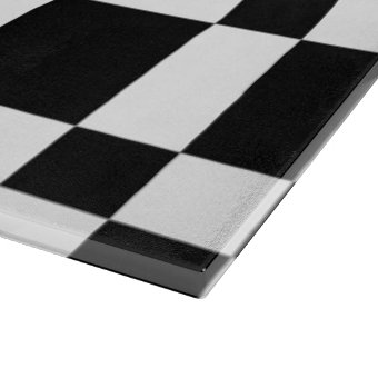 White and Black Checkered Cutting Board | Zazzle