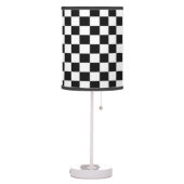 White and Black Checkered Shaded Lamp | Zazzle