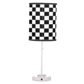 White and Black Checkered Shaded Lamp | Zazzle