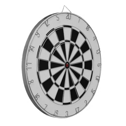 white and black dartboard | Zazzle