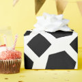 White and Black Polygons Wrapping Paper | Zazzle