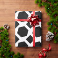 White and Black Polygons Wrapping Paper | Zazzle