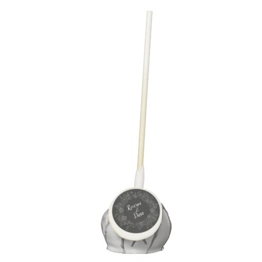 White and Black Rose Gothic Wedding Cake Pops | Zazzle