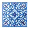 懶 White and blue Porto Azulejos Ceramic Tile | Zazzle