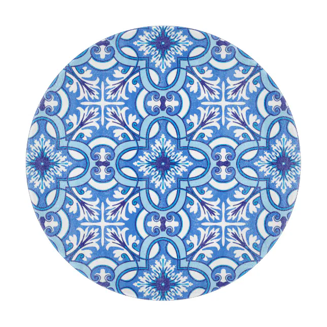 懶 White and blue Porto Azulejos Cutting Board | Zazzle