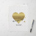 White And Gold Heart Polka Dot Ceremony Flyer | Zazzle