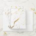 White and Gold Marble Designer Pocket Folder | Zazzle