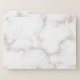 White and Gold Marble File Folder | Zazzle