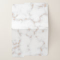 White and Gold Marble File Folder | Zazzle