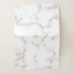 White and Gold Marble File Folder | Zazzle