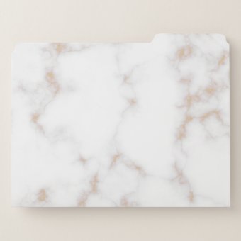 White and Gold Marble File Folder | Zazzle