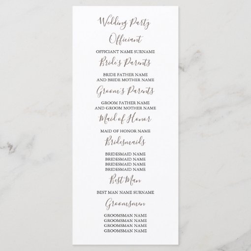 White and Gold Pumpkins Fall Wedding Programs | Zazzle