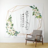 White And Gold Wedding Backdrop, Photo Booth Prop | Zazzle