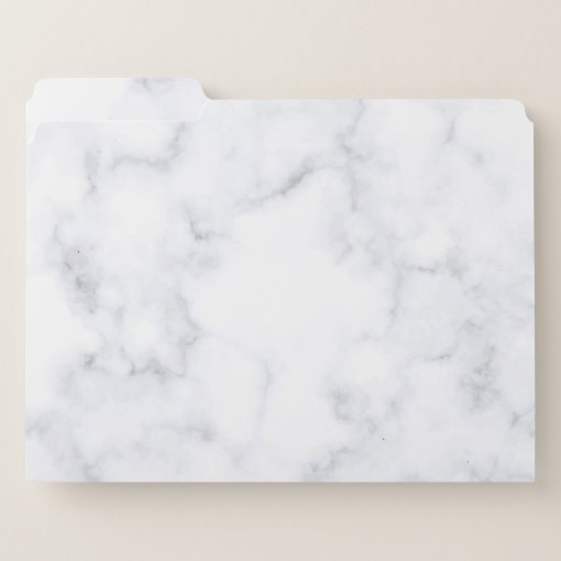 White and gray faux marble background file folder | Zazzle