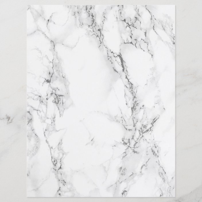 White and Gray Marble Scrapbook Paper | Zazzle.com