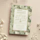 White and Green Floral Arabic and English Wedding Invitation | Zazzle