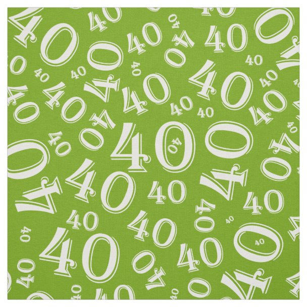 Gold and White Number 70 Typography Pattern Fabric | Zazzle.com