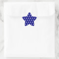 White and Navy Star Pattern Star Sticker | Zazzle