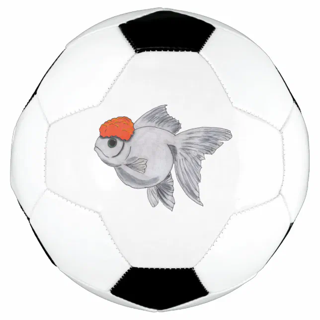 White and Orange Oranda Goldfish Aquarium Pet Fish Soccer Ball | Zazzle