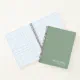 White and Sage Green Simple Interior Design Logo Notebook | Zazzle