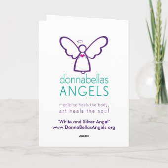 White and Silver Angel Greeting Card or Note Cards | Zazzle