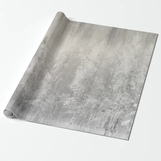 White and Silver Foil Christmas Wrapping Paper | Zazzle