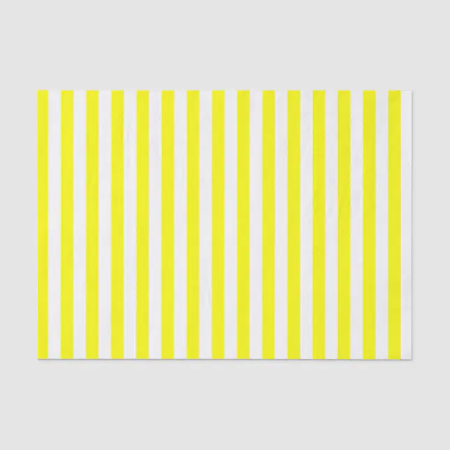 White and Yellow Stripes Tissue Paper | Zazzle