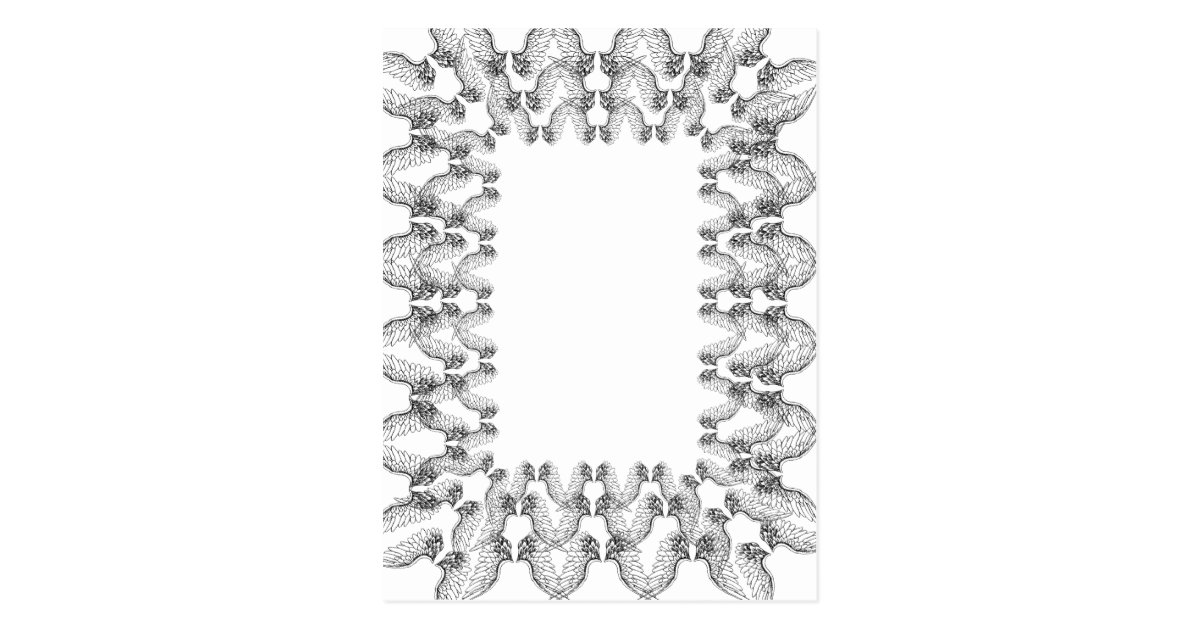 White angel wings border frame. Inspirational Postcard | Zazzle.com