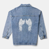 White Angel Wings Denim Jacket | Zazzle