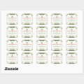 White Background with Mistletoe and Message Square Sticker | Zazzle