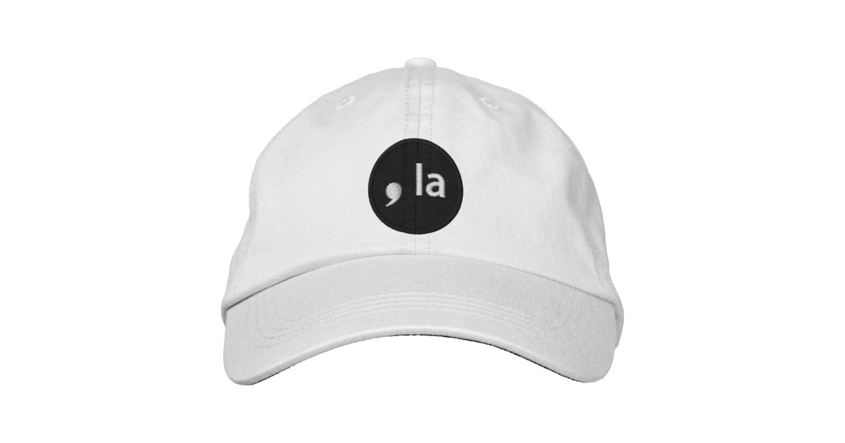 White Baseball Cap with ,la Logo | Zazzle