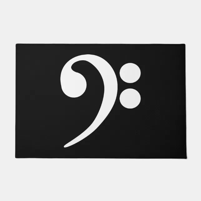 White Bass Clef Doormat | Zazzle