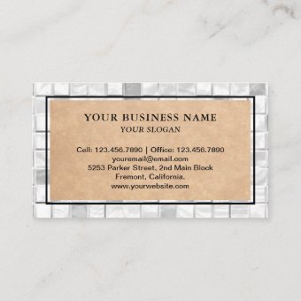 White Bathroom Kitchen Flooring Tiles Installer Business Card | Zazzle