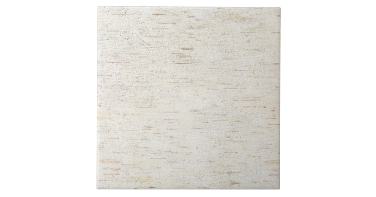 White Birch Bark Ceramic Tile | Zazzle