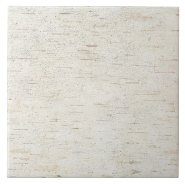 White Birch Bark Ceramic Tile | Zazzle