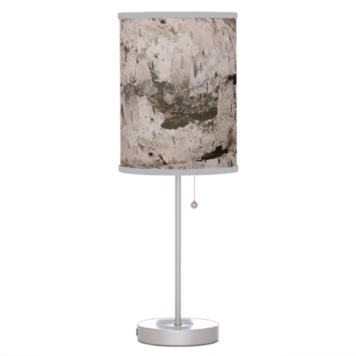 White Birch Bark Table Lamp | Zazzle