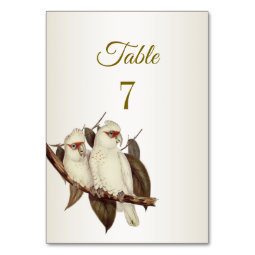 White Birds Wedding Table Number | Zazzle